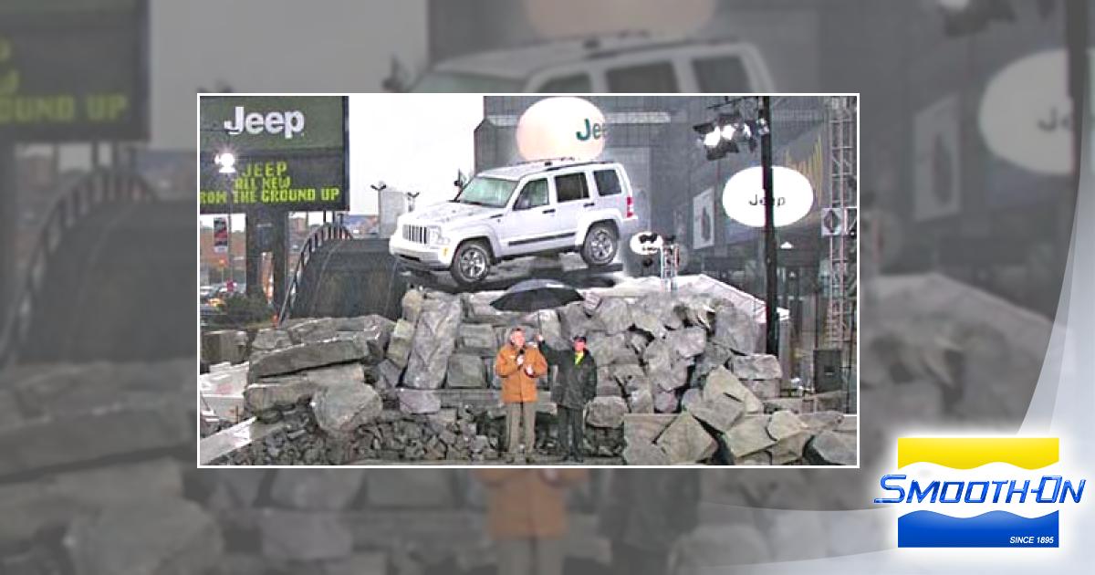 Themed Rock Display at New York Auto Show